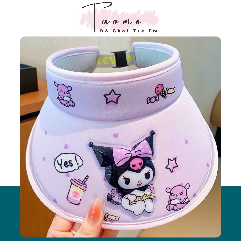 Kuromi Wide Brim Half Sun Hat with Cute Patterns for Children | Shopee ...