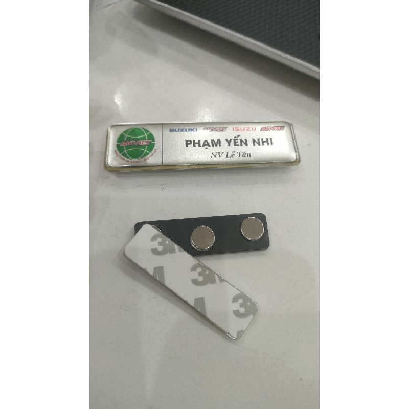 3 super sturdy 3-button employee name tag magnets, magnetic signboard ...