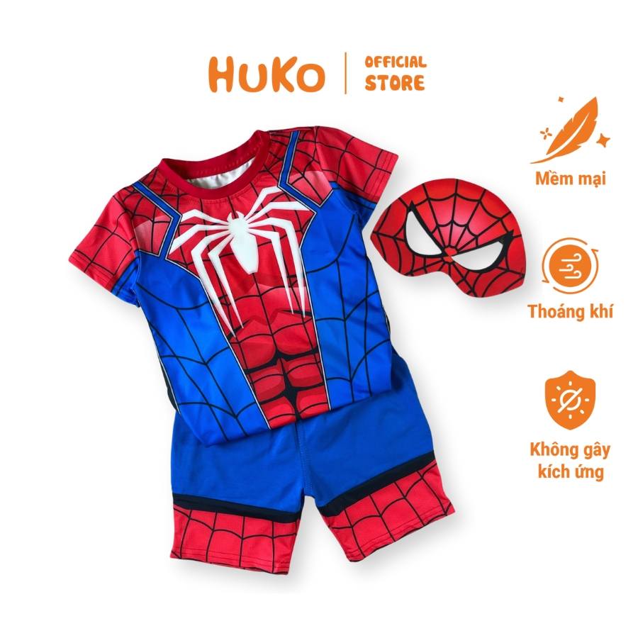 Superman suit for boys with luminous badger spider Huko HB139, cotton ...