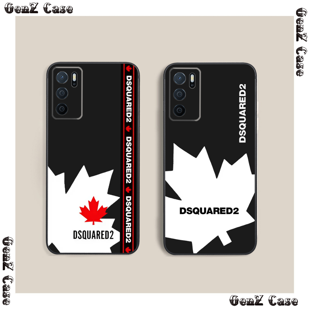Oppo A16 / A16K case with square edge printed with maple leaf pattern ...