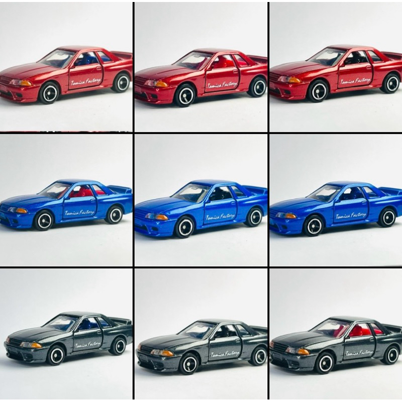 Hobby Store Tomica Factory Nissan GT-R32 3 Model Car In Blue Red Gray ...