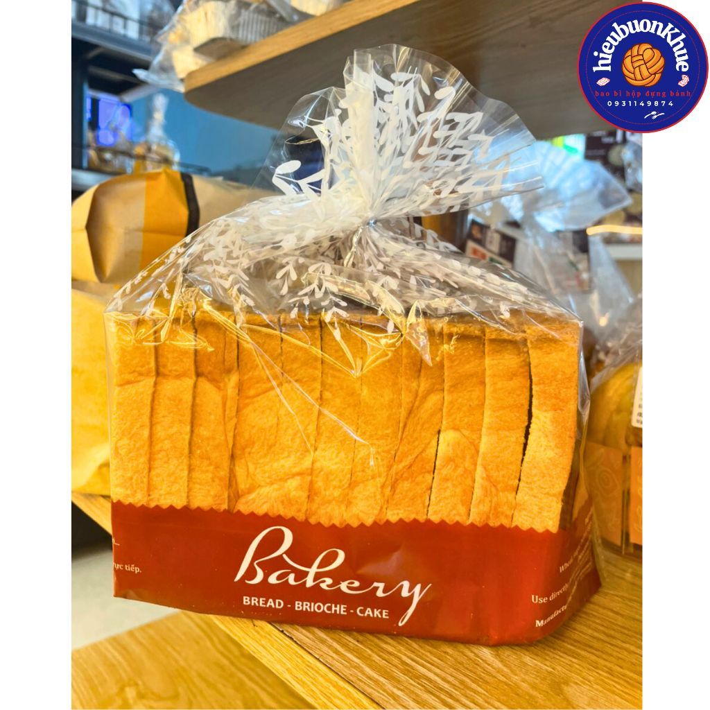 100 Sandwich Bread Bags, Chrysanthemum Bread, Bakery Red Background ...