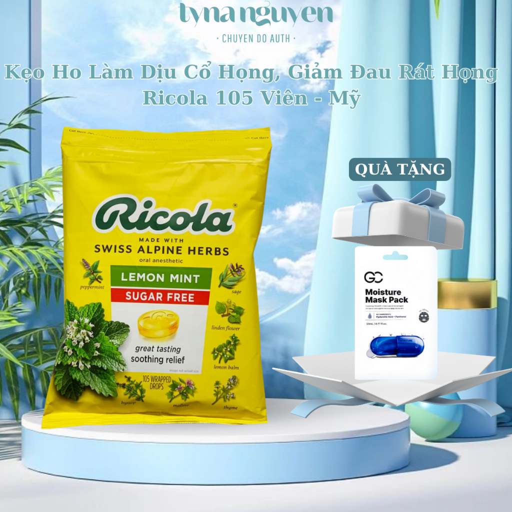 Ricola Soothing Throat Cough Candy, Sore Throat Relief 105 Tablets ...