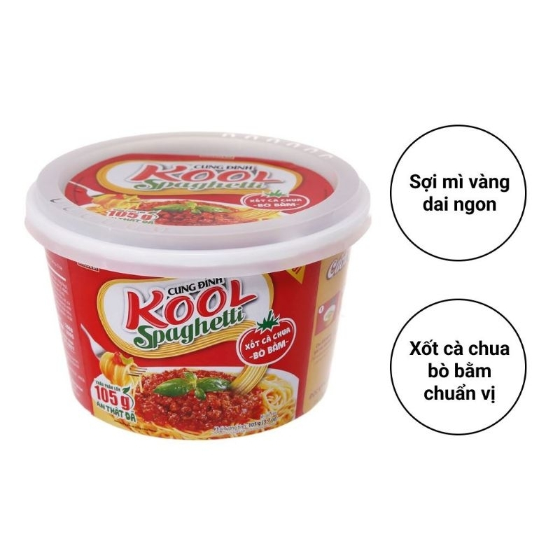 ODD - Royal Kool Spaghetti mixed noodles bowl 105g (with minced beef ...