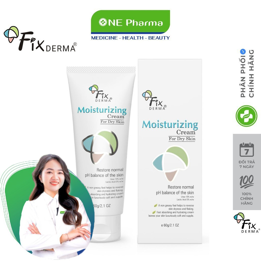 Fixderma Moisturizing Cream [60g] Helps Skin Soften, Bright, Reduce ...