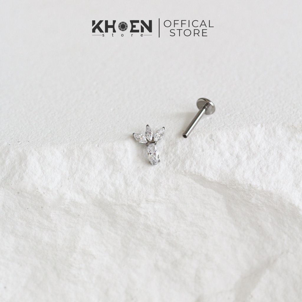 (1 Piece) Stone Carrot Earrings - Titanium F136 - Earrings store ...