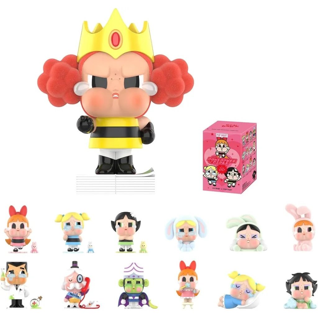 (100% Genuine) Cry baby model Genuine Popmart Powerpuff Blindbox ...