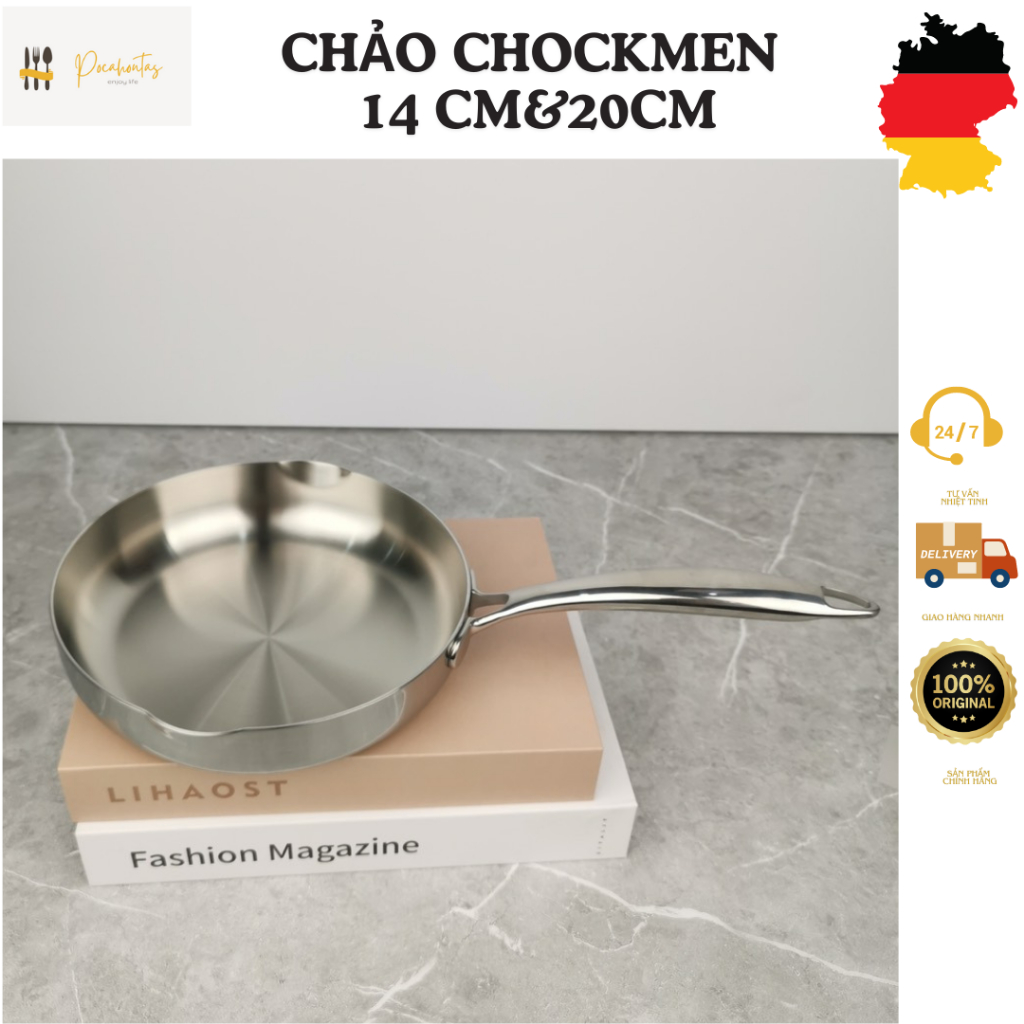 Chockmen stainless steel shallow pan 14cm and 20cm, CHOCKMEN induction ...