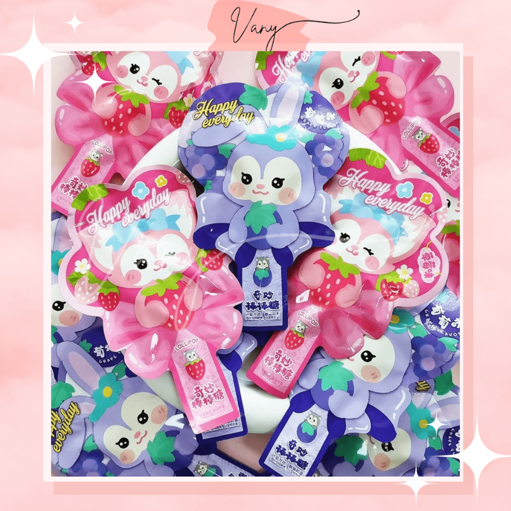 [Odd 1 piece] Disney Fruit Milk Lollipop Purple Rabbit Stella Lou ...