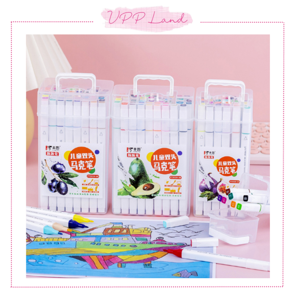 Vpp Land Convenient 2-Headed Mini Water-Based Marker Pen | Shopee ...