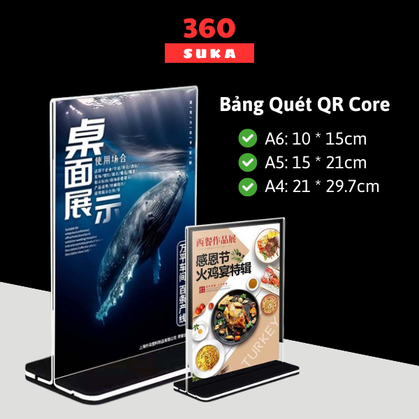 Qr code Scanning Table, QR code 2-Sided Transparent mica Table - Suka ...