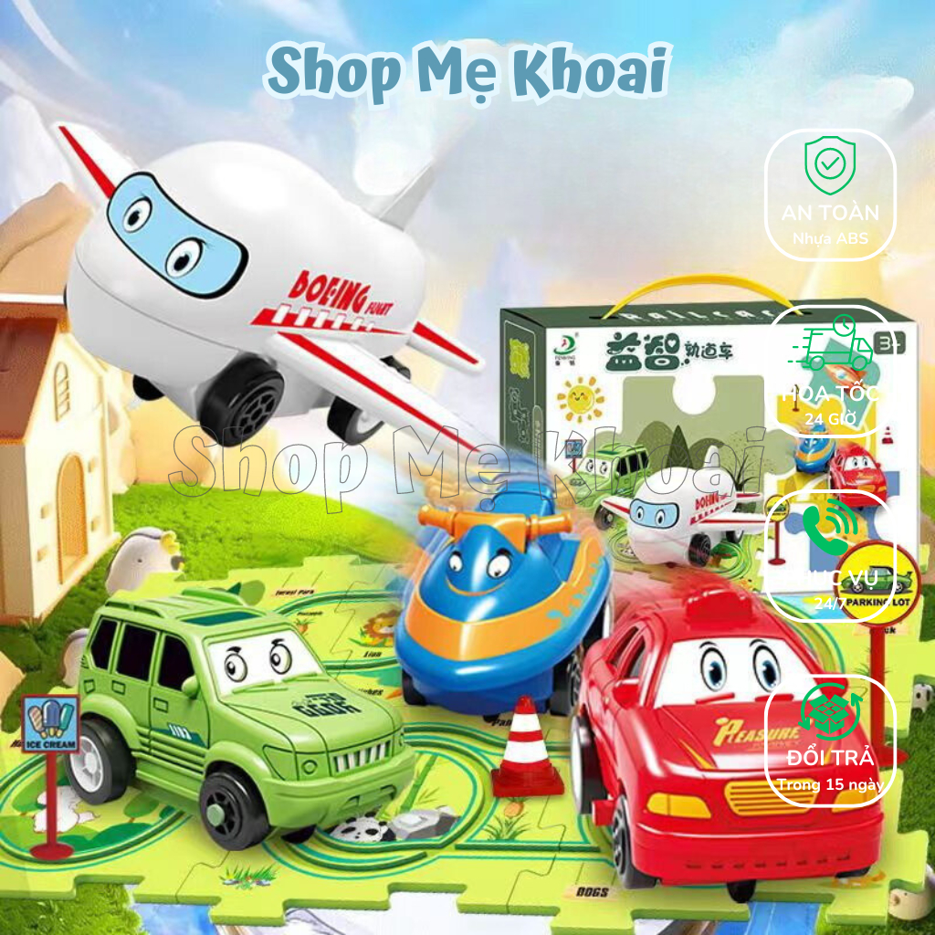 4-piece 8-piece smart map racing track puzzle set, puzzle assembly of ...