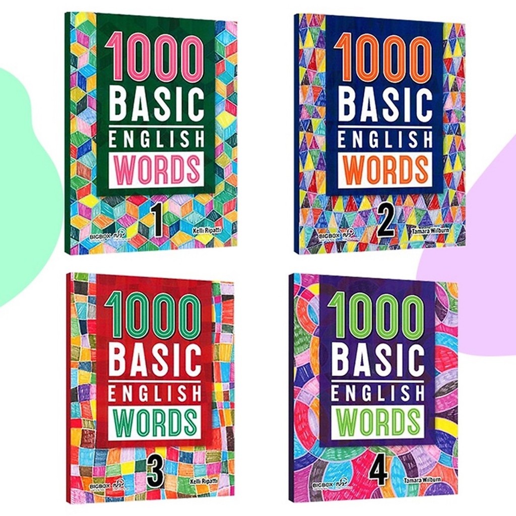 [Improve Vocabulary] 1000 Basic English Words - 4 Books + AUDIO| Imported VERSION | Shopee ...