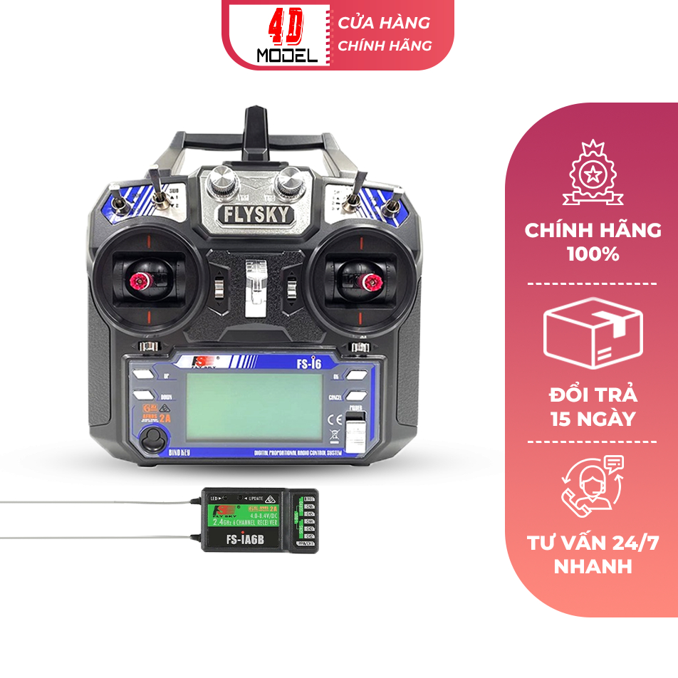 Flysky i6 (TX) 6-Channel Controller + ia6B (RX) Receiver Circuit Used ...