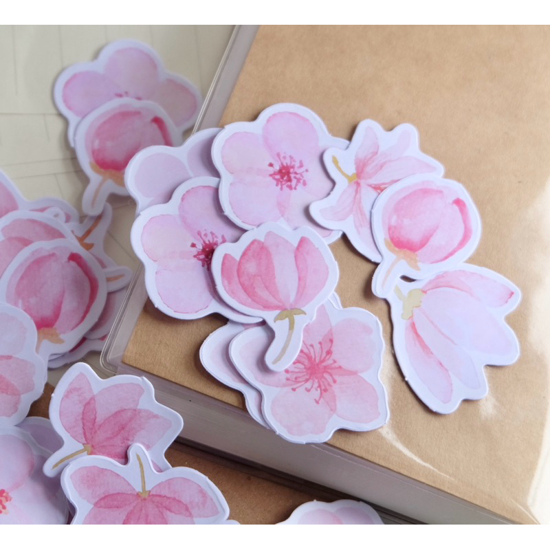 Light pink flower stickers to decorate notebooks | Shopee Philippines