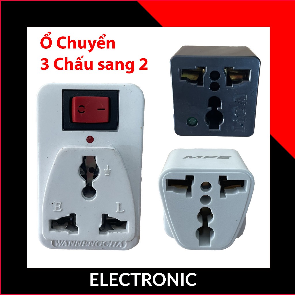 3-pin To 2-Pin MPE Power Plug - Connector Converts 3-Pin To 2-Pin, Plug ...