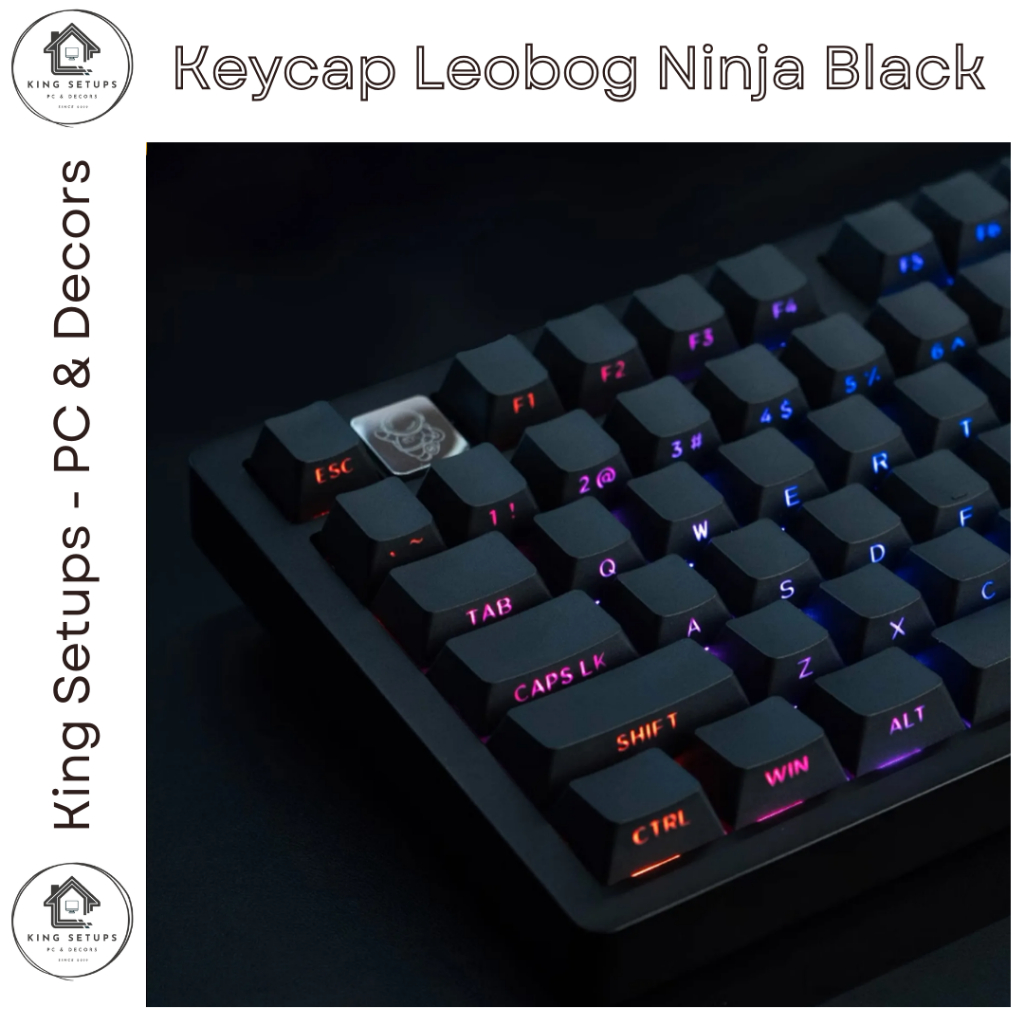 Leobog Ninja black cherry profile doubleshot pbt plastic Keycap for ...