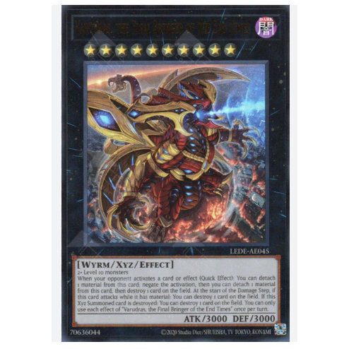 YUGIOH Card - AE - Varudras, the Final Bringer of the End Times - LEDE ...