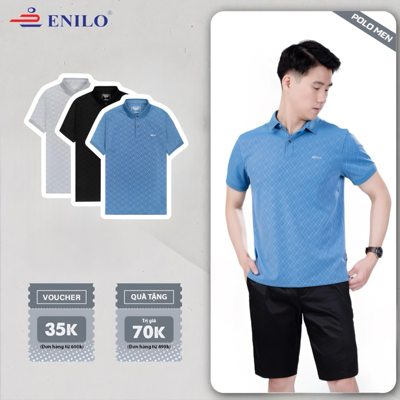 Enilo OFFICIAL men's polo shirt, cool material with 4-way stretch, men ...