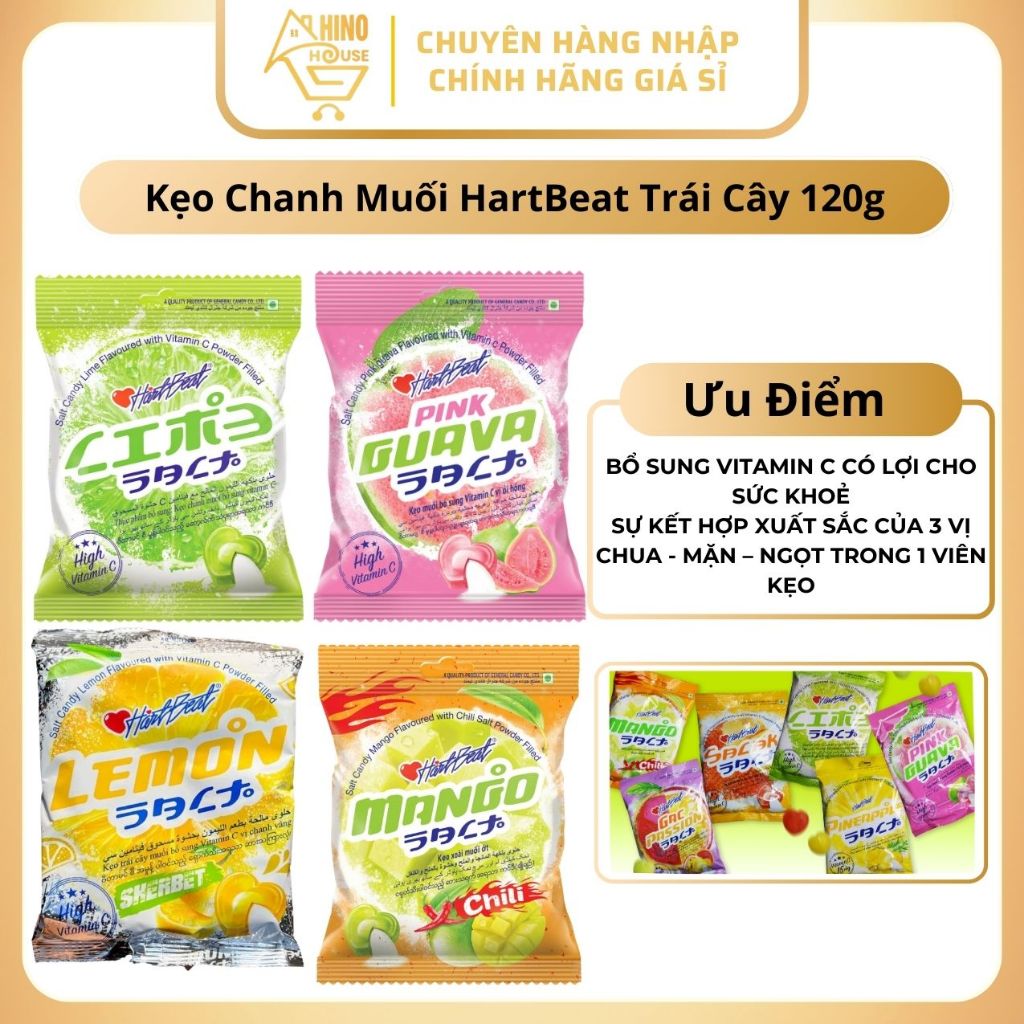 Hartbeat Fruit Lemon Candy 120g Thailand Supplement VitaminC Delicious ...
