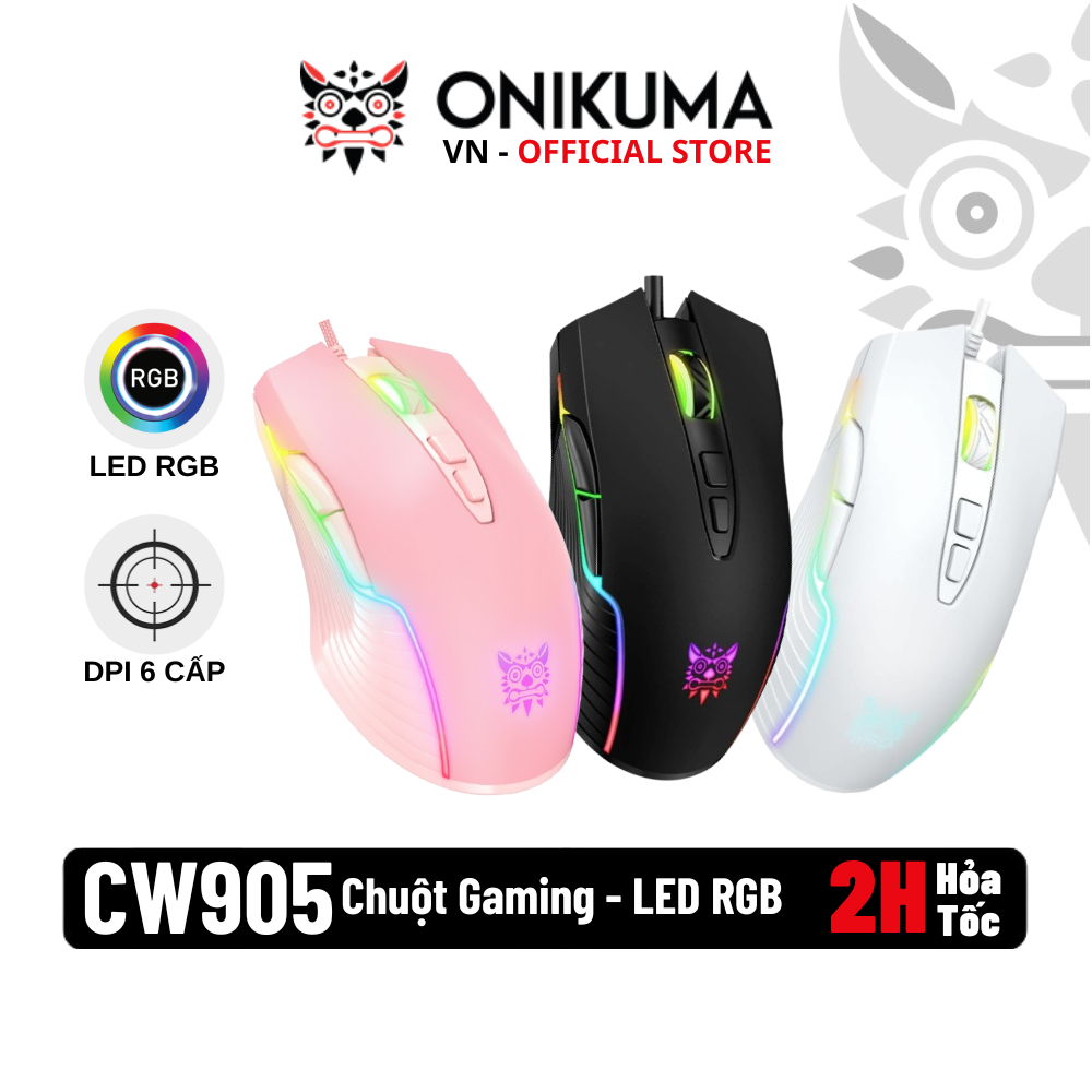 Onikuma CW905 Wired Gaming Mouse DPI Adjustable Mechanical Mouse ...