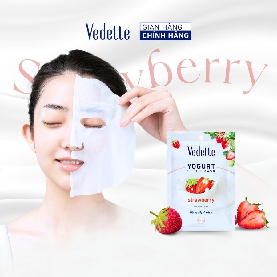Vedette YOGURT SHEET MASK YOGURT Paper MASK 22ml | Shopee Philippines