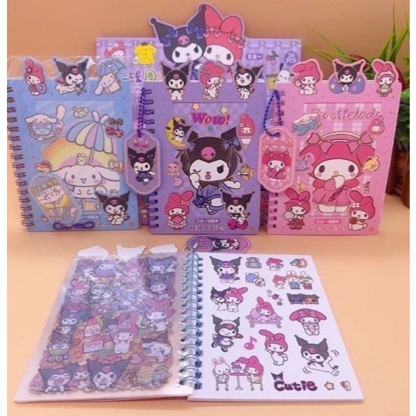 Sticker combination book, Cute note paper Small Mochi Girls DIY ...