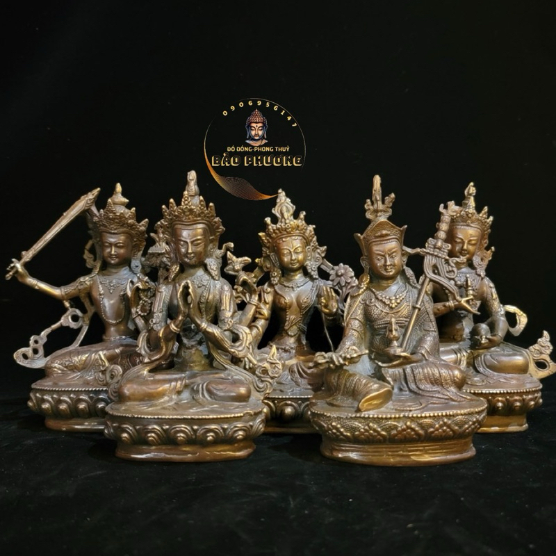 Statue of Vajrayana Tantra, Padmasambhava, Tara Bach Do Mau, Manjushri ...