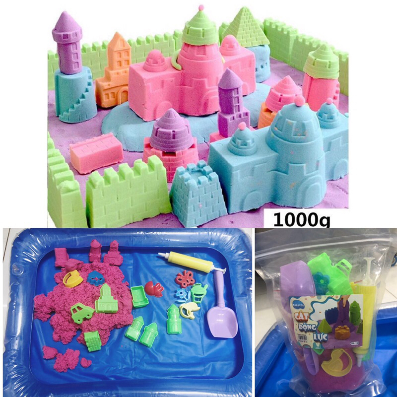 Large float Set of 1 kg of TAKACOL kinetic sand with complete ...