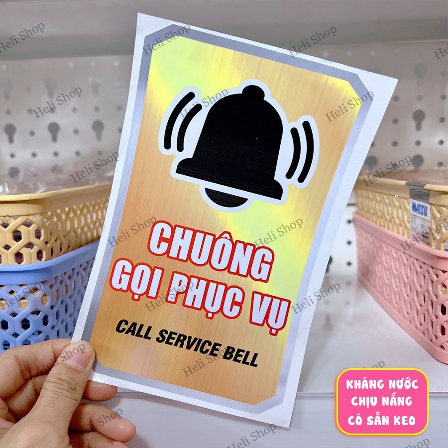 Service Call Bell Decal, Coffee Shop, Milk Tea, Restaurant Sticker ...