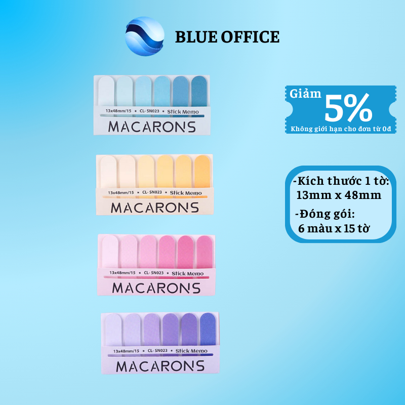 Set of 90 Note Papers Pastel Color Bookmarks Classmate Macarons ...