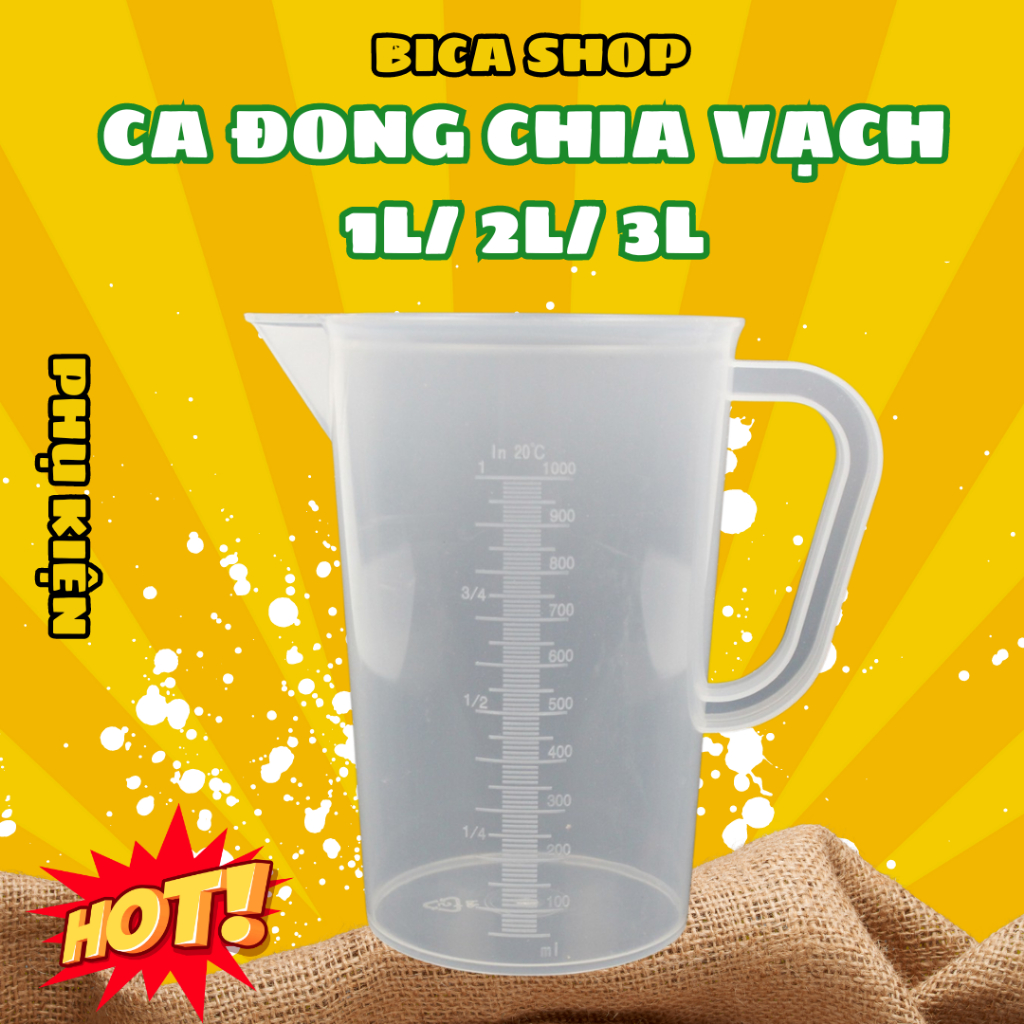 Viet Nhat Measuring Cup with Scale Capacity 1 Liter, 2 Liter, 3 Liter ...