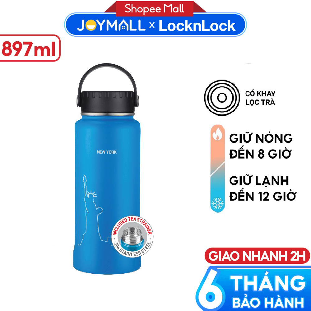 LocknLock thermos bottle 897ml Riga Blue LHC4160BLU, Genuine product ...