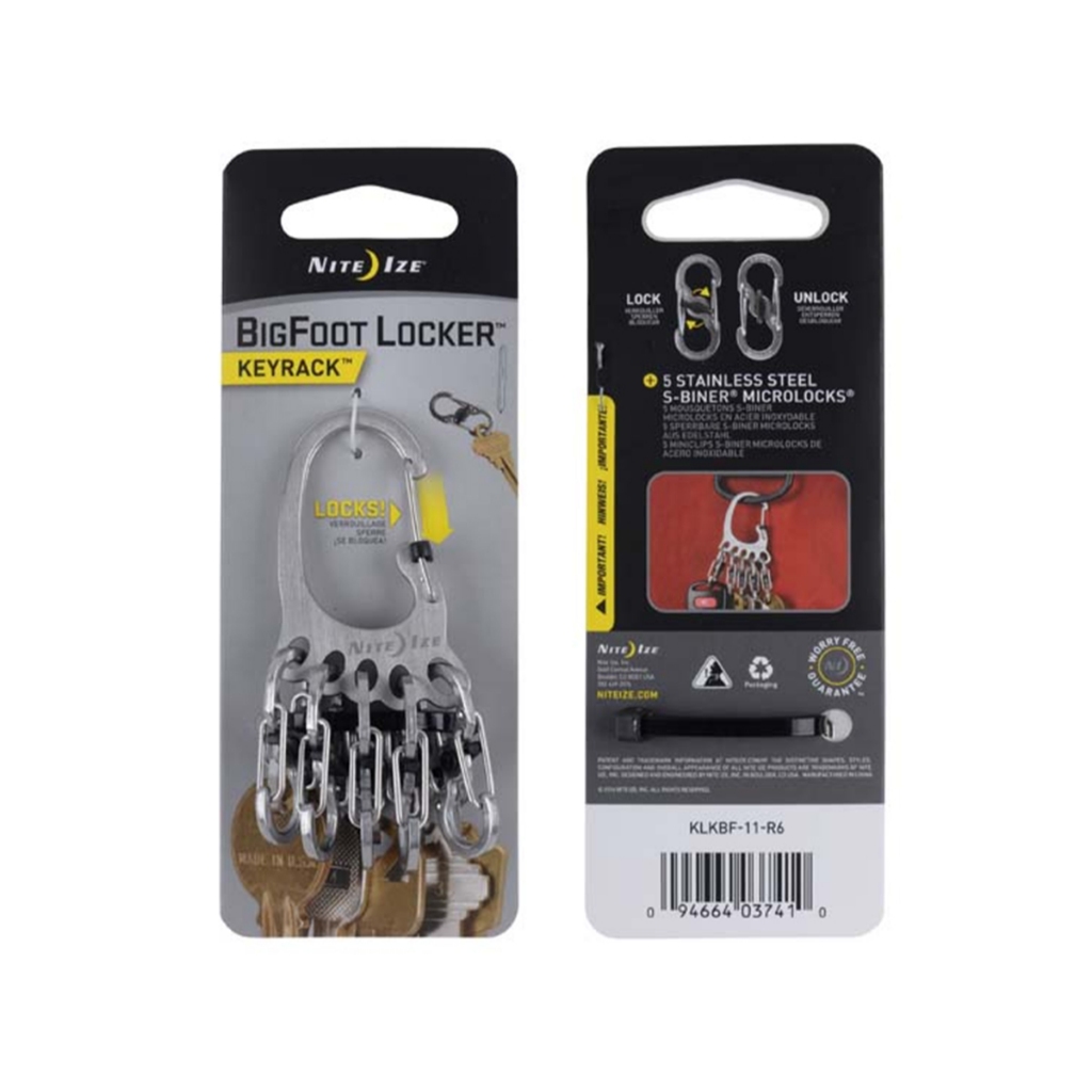 Nite IZE - KLKBF-11-R6 Keychains - BIGFOOT LOCKER - Big Feet (Stainless ...