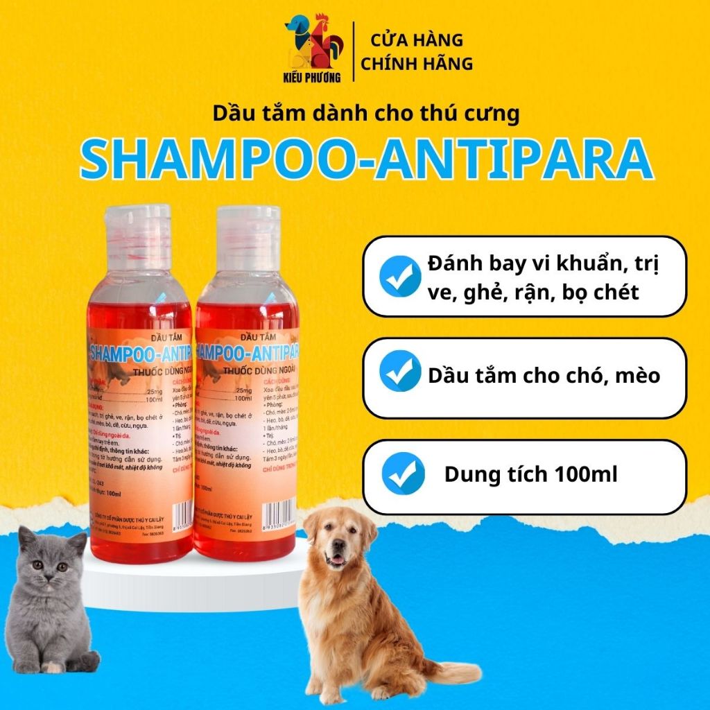 Shampoo-antipara dog and cat shower gel removes ticks, scabies, lice ...