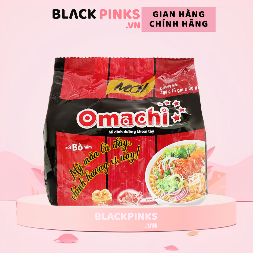(Lot of 5 packs) Omachi potato noodles with beef stew sauce, 80g pack ...