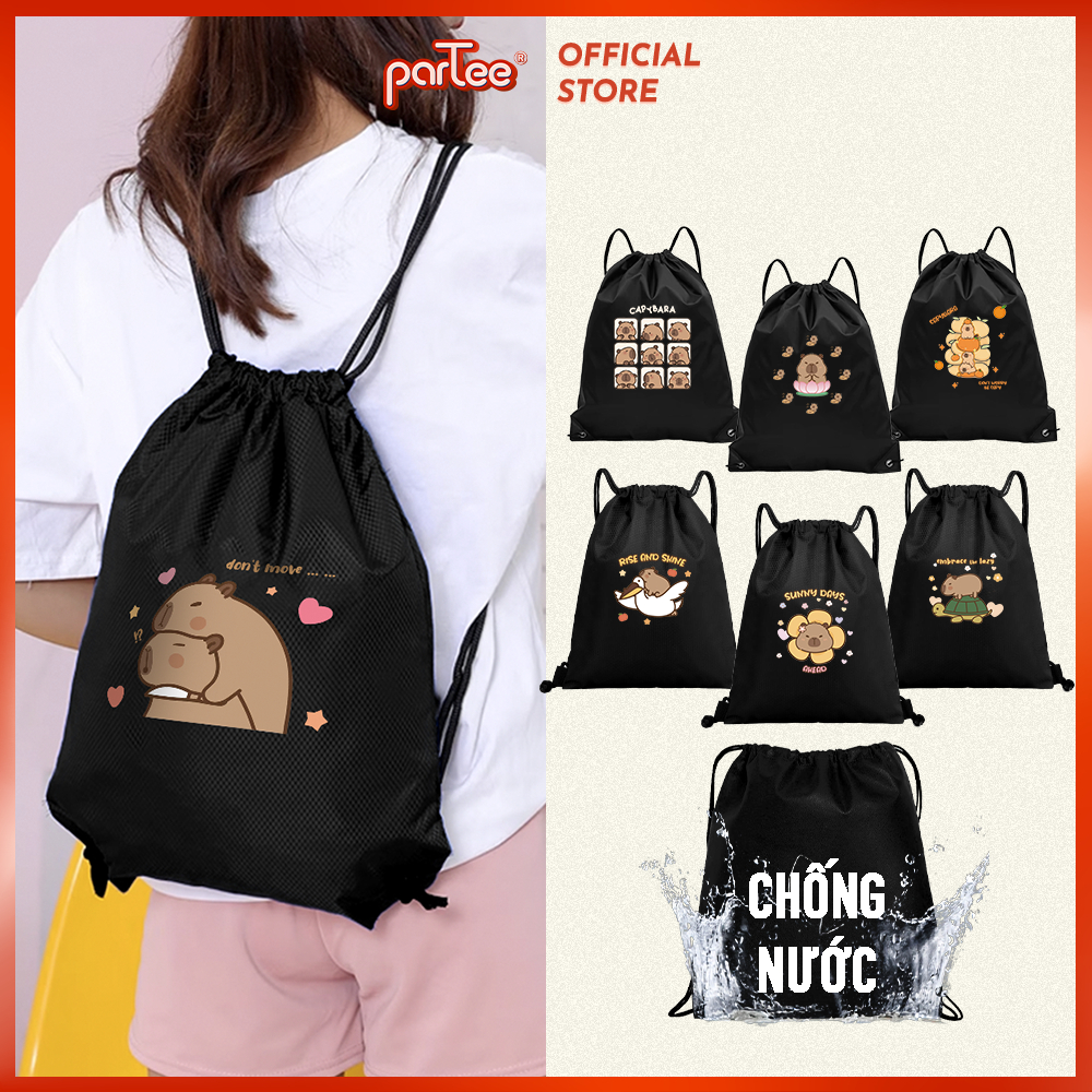 Capybara Capybara | Cute Capybara Mini Backpack for Children Ultralight Waterproof Drawstring ...