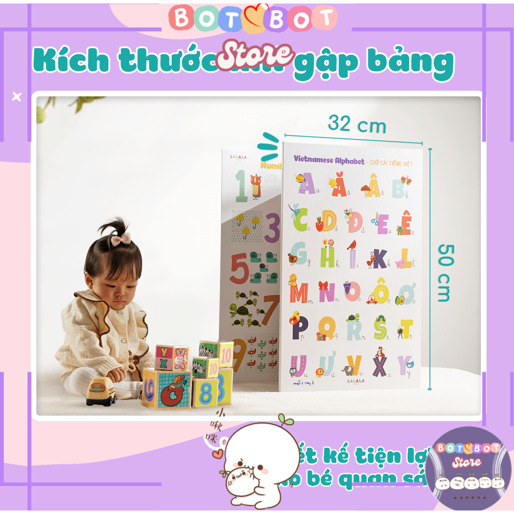 Lalala Baby smart folding board large format bilingual English ...