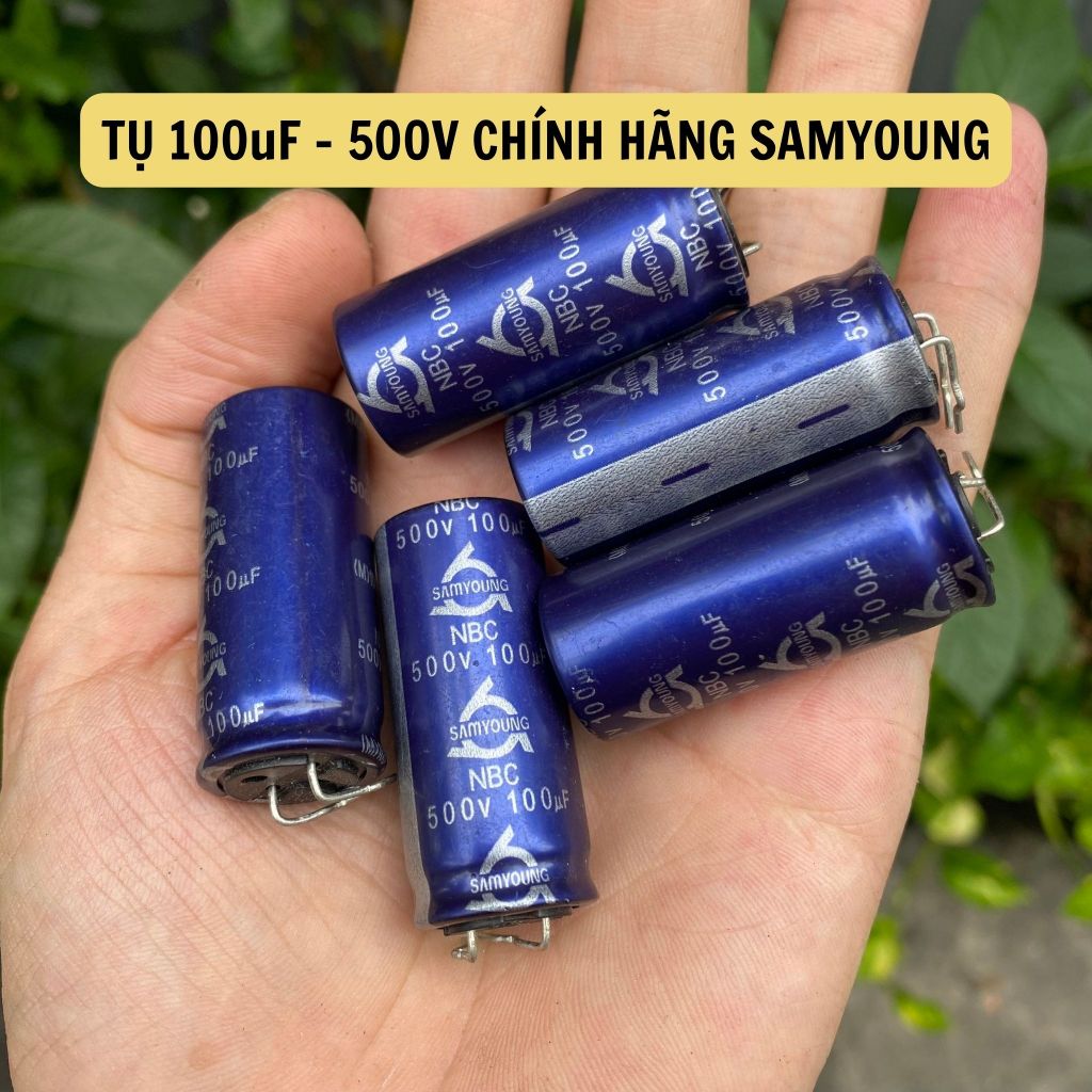 20 Genuine Korean Samyoung 100uF 500V Capacitors with long legs ...
