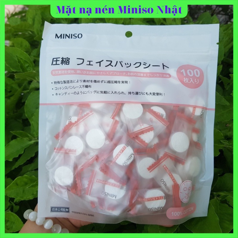 Candy-shaped Miniso Compressed Paper Mask (Convenient bag of 100 ...