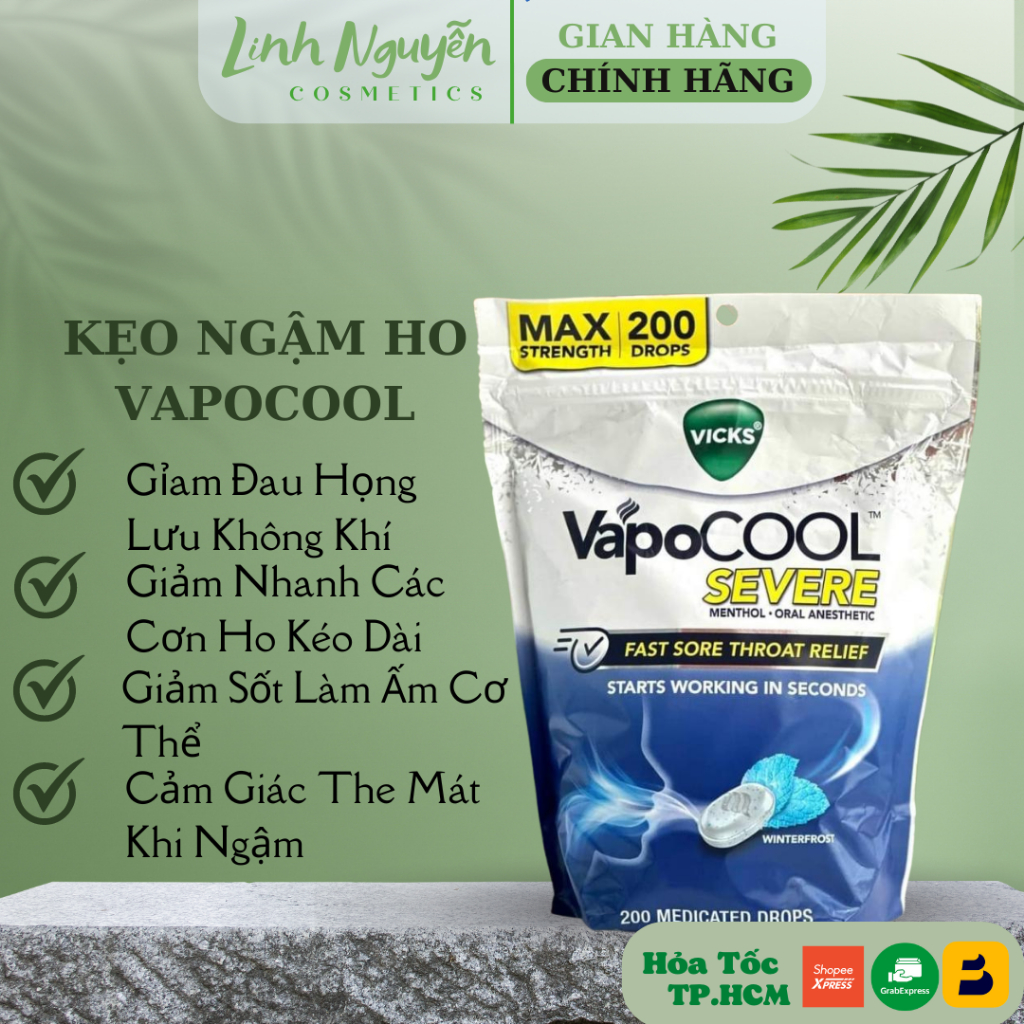 Vicks VapoCOOL Max Strength Cough Lozenges Pack of 200 - Individually ...