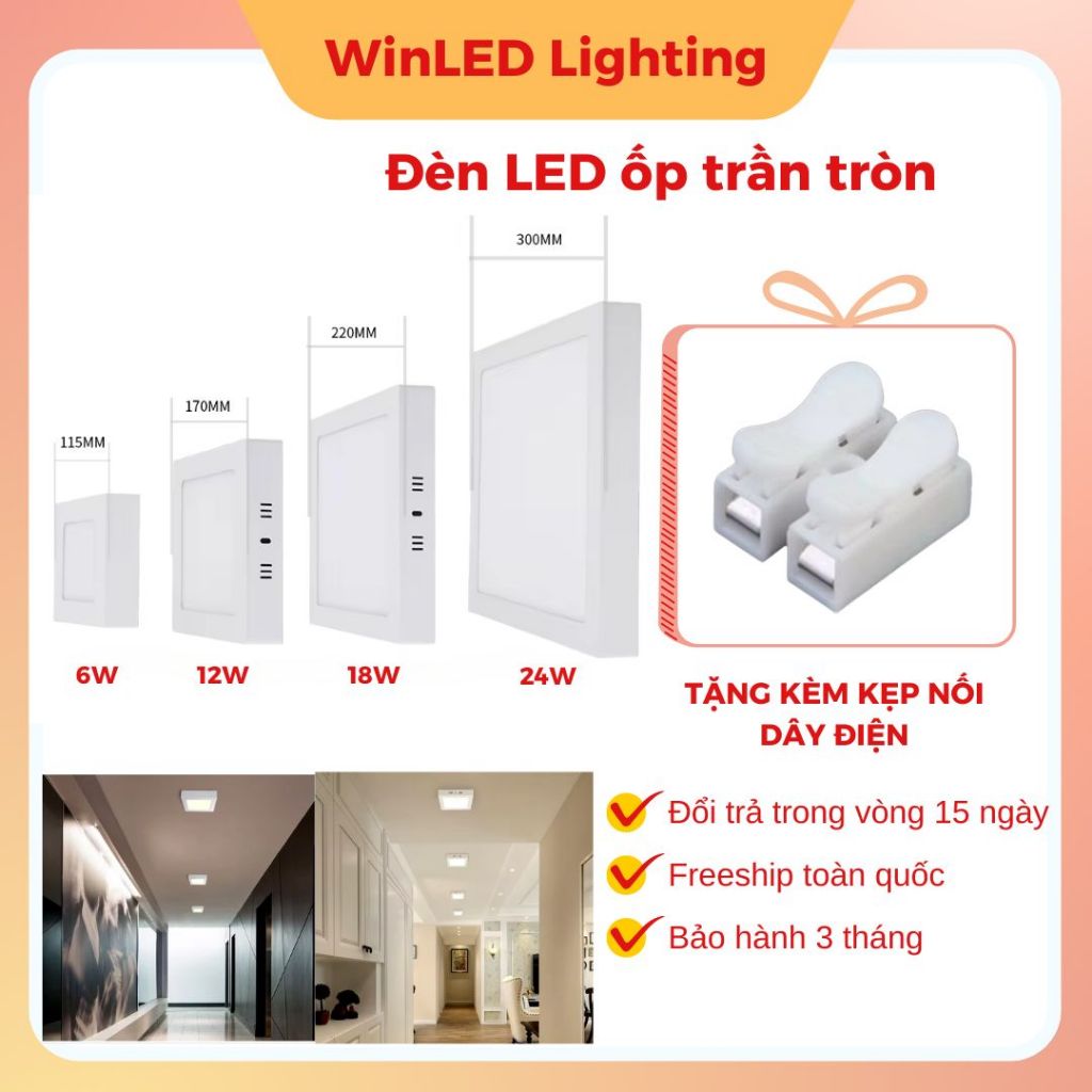 Square Ceiling Mounted LED Ceiling Light 220V 12W/18W/24W White Border ...