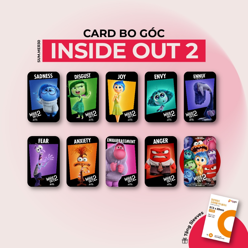 Inside Out 2 rounded corner Card | Sum.mer30 | Shopee Philippines