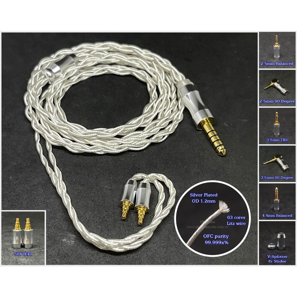 OFC silver-plated copper headphone wire 1.2mm CNY 4 - Sennheiser IE40 ...