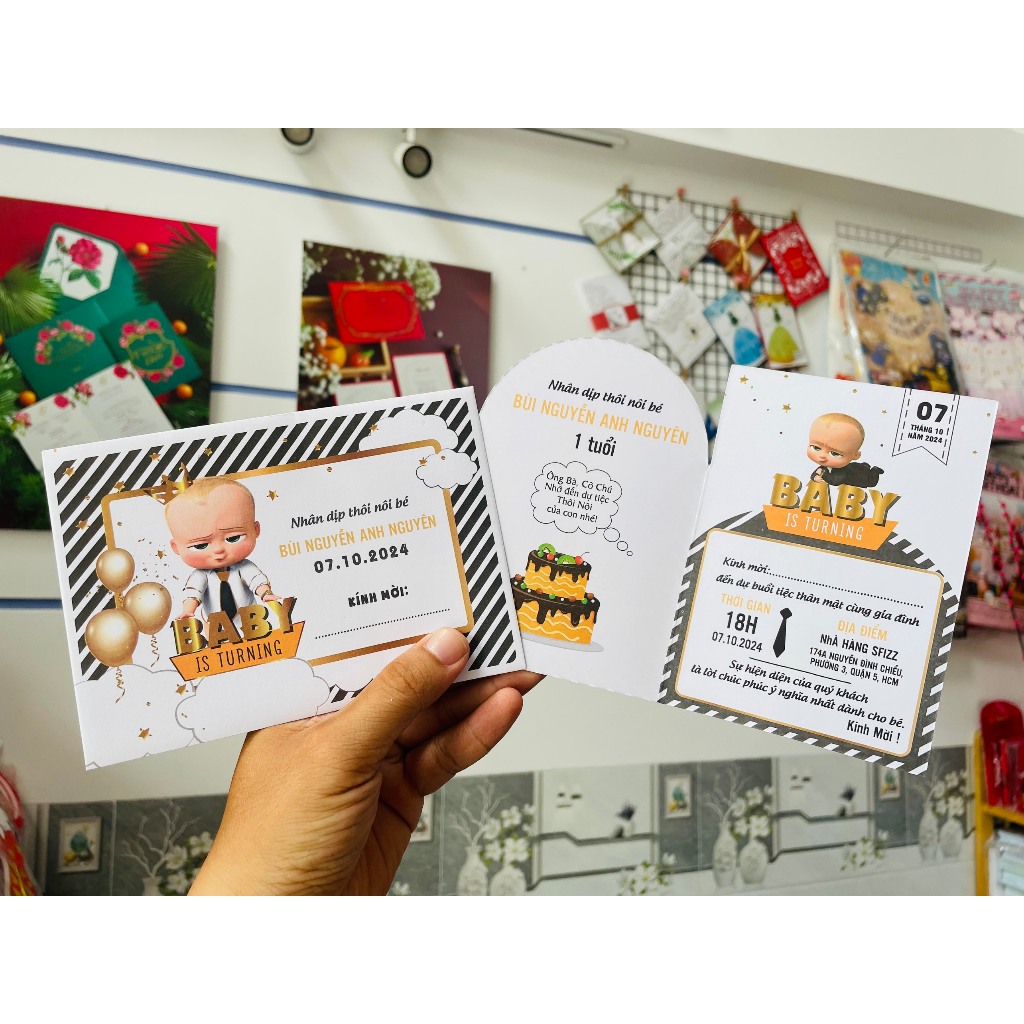 Baby boss 2024 first birthday card | Shopee Philippines