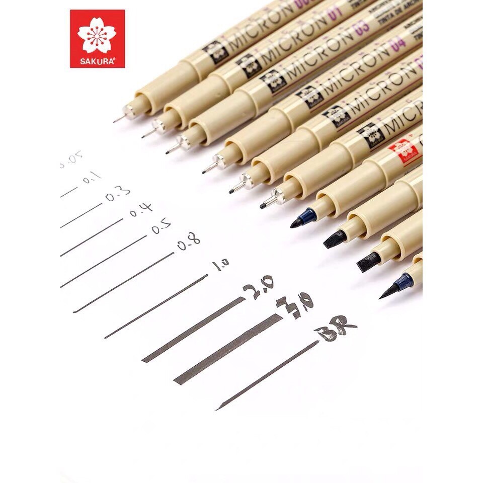 Genuine SAKURA PIGMA MICRON line pen (BLACK INK) | Shopee Philippines
