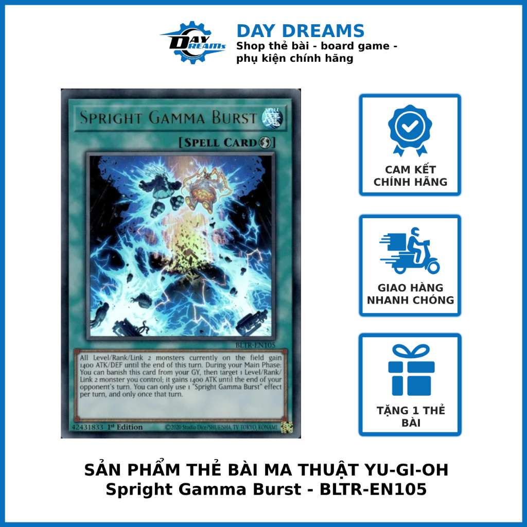 Genuine Yugioh Cards - English Language: Spright Gamma Burst - BLTR ...