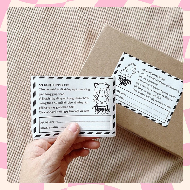 Thank you shipper sticker with bill of lading code with pre-adhesive ...