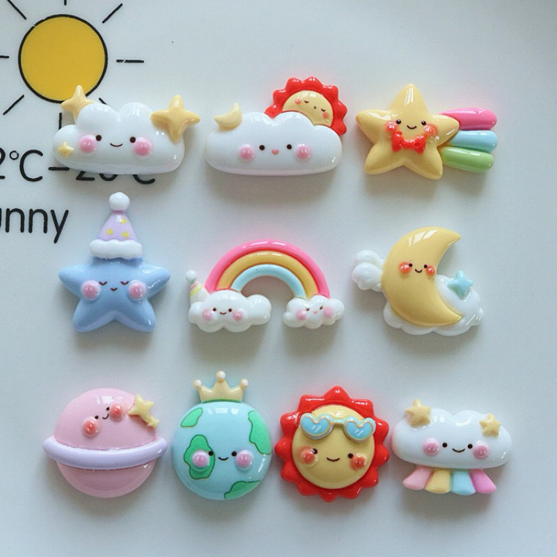 Crocs Jibbitz, Slipper Sticker, Charm shaped like rainbow, star, sun ...