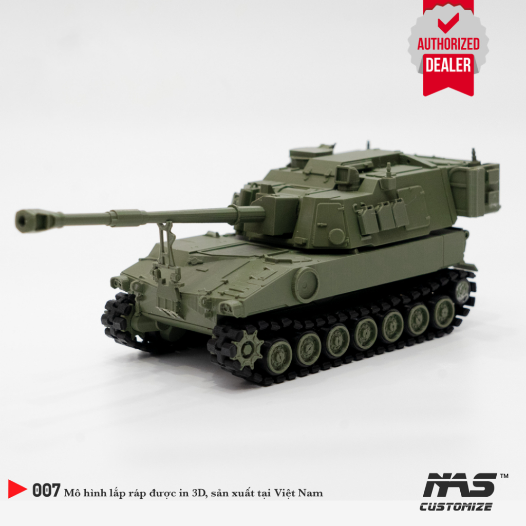 [ NAS ] American tank assembly model M109A6 Paladin scale 1:48, Paladin ...